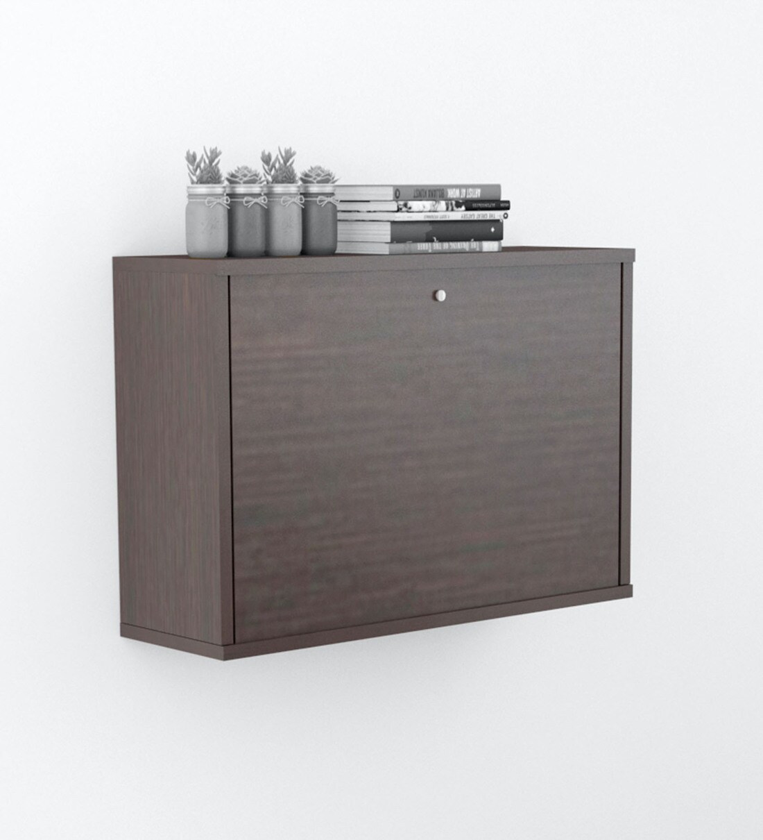 Buy Multipurpose Wall mount Study Table in Flowery Wenge Finish at 22% ...