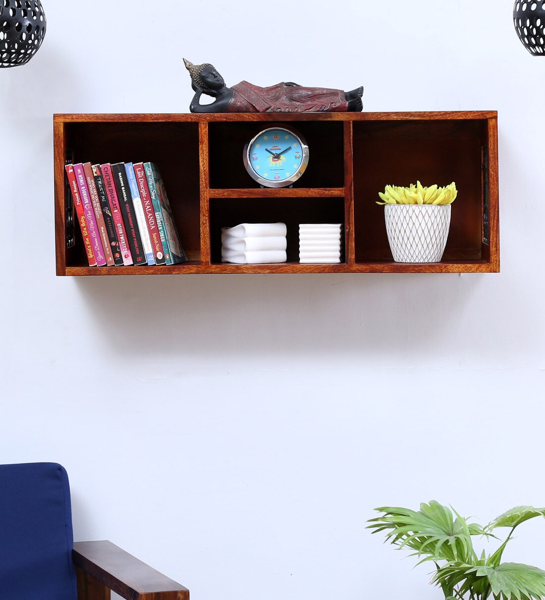 Buy Stafford Solid Wood Wall Shelf - Amberville By Pepperfry Online ...