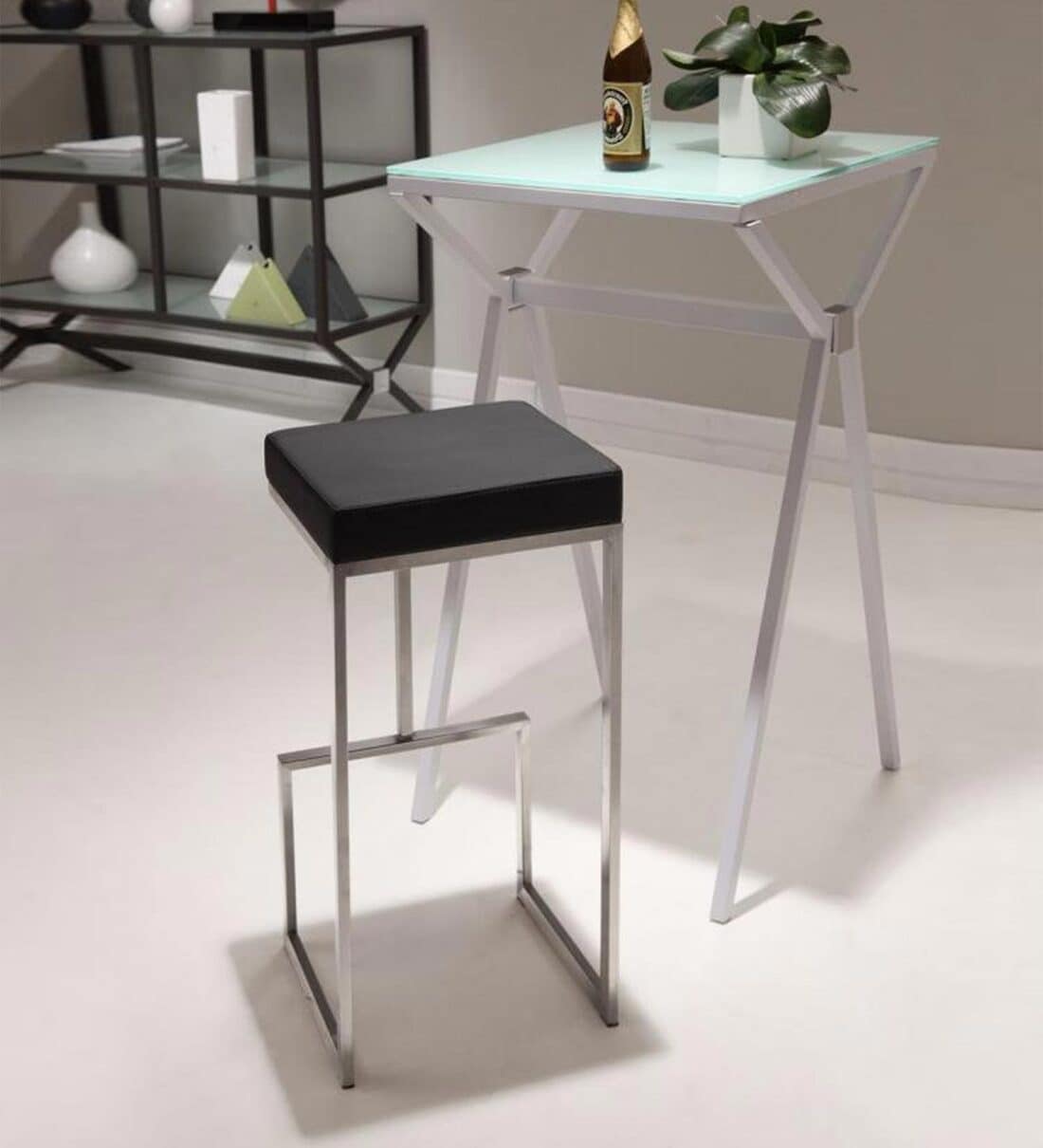 Buy Stanley Bar Stool In Black Colour Colour at 50% OFF by Workspace by ...