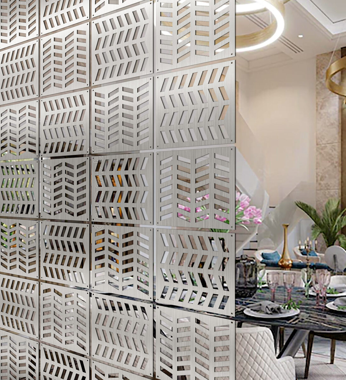 Buy Static Mikazuki (Set Of 10) Silver Colour Acrylic Hanging Room ...