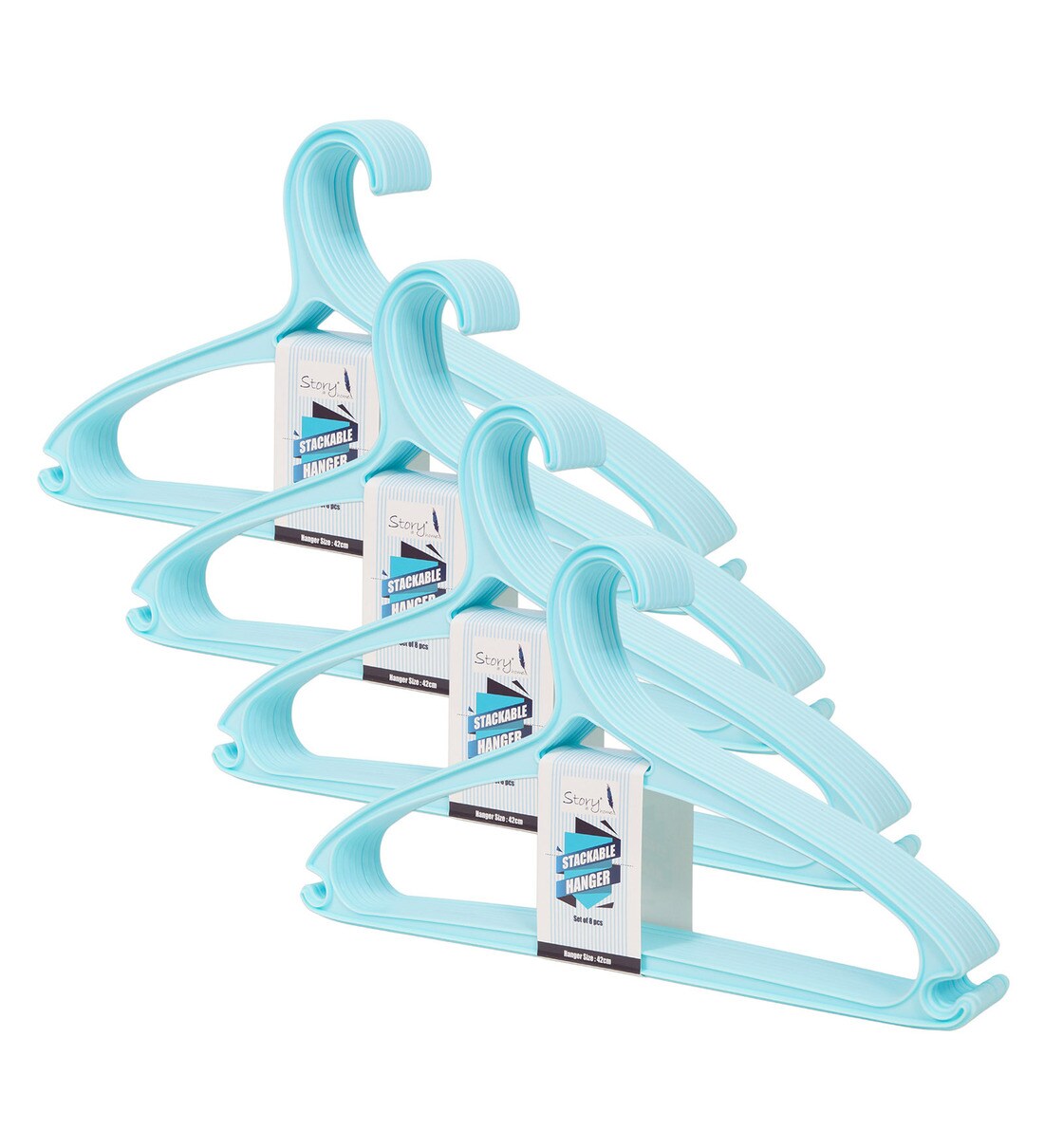 Buy Story @ Home Plastic Hanger Set of 32 , Light Blue Online - Hangers ...