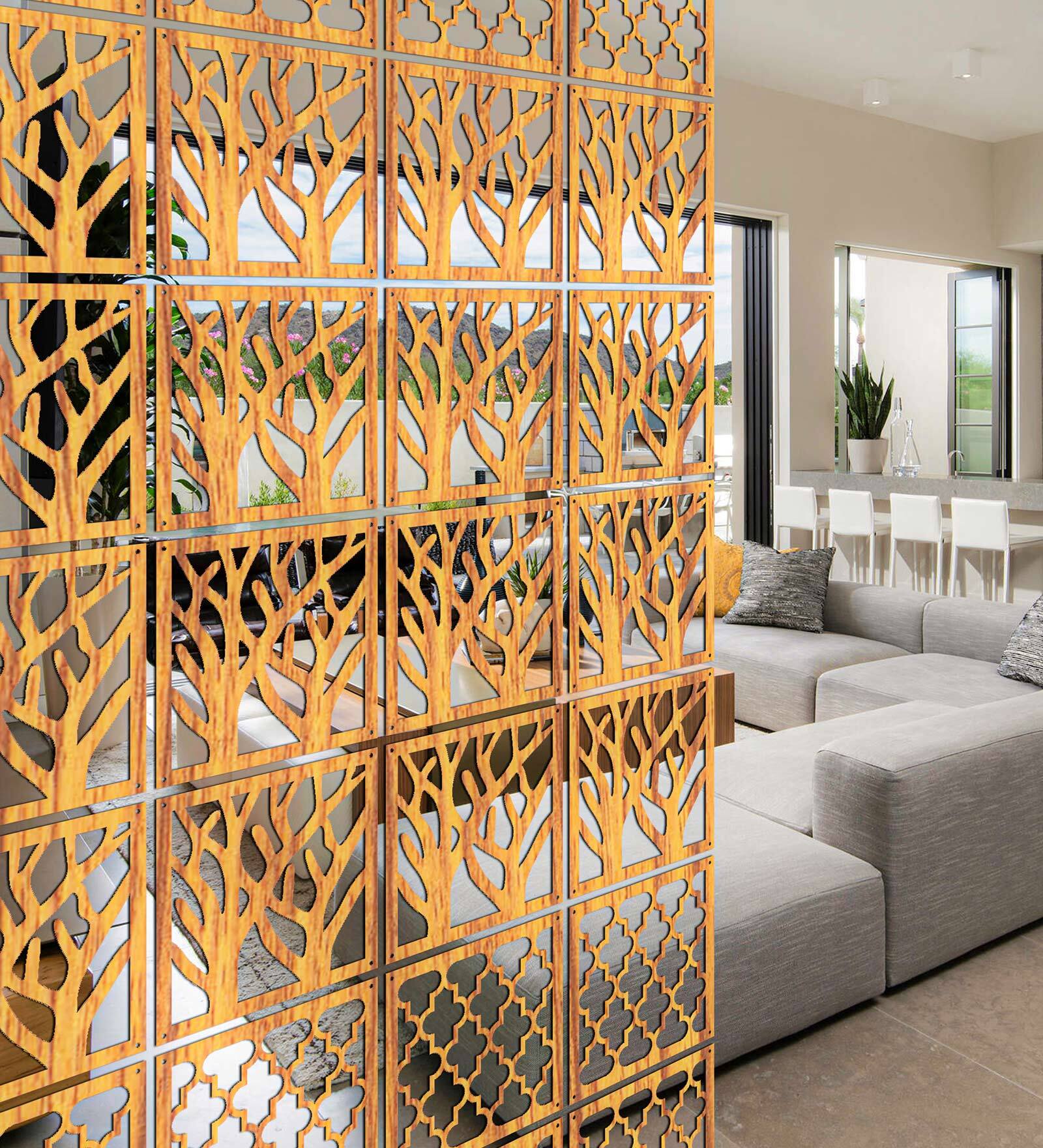 Buy Static Nilon (Set Of 10) Brown Colour Engineered Wood Hanging Room ...