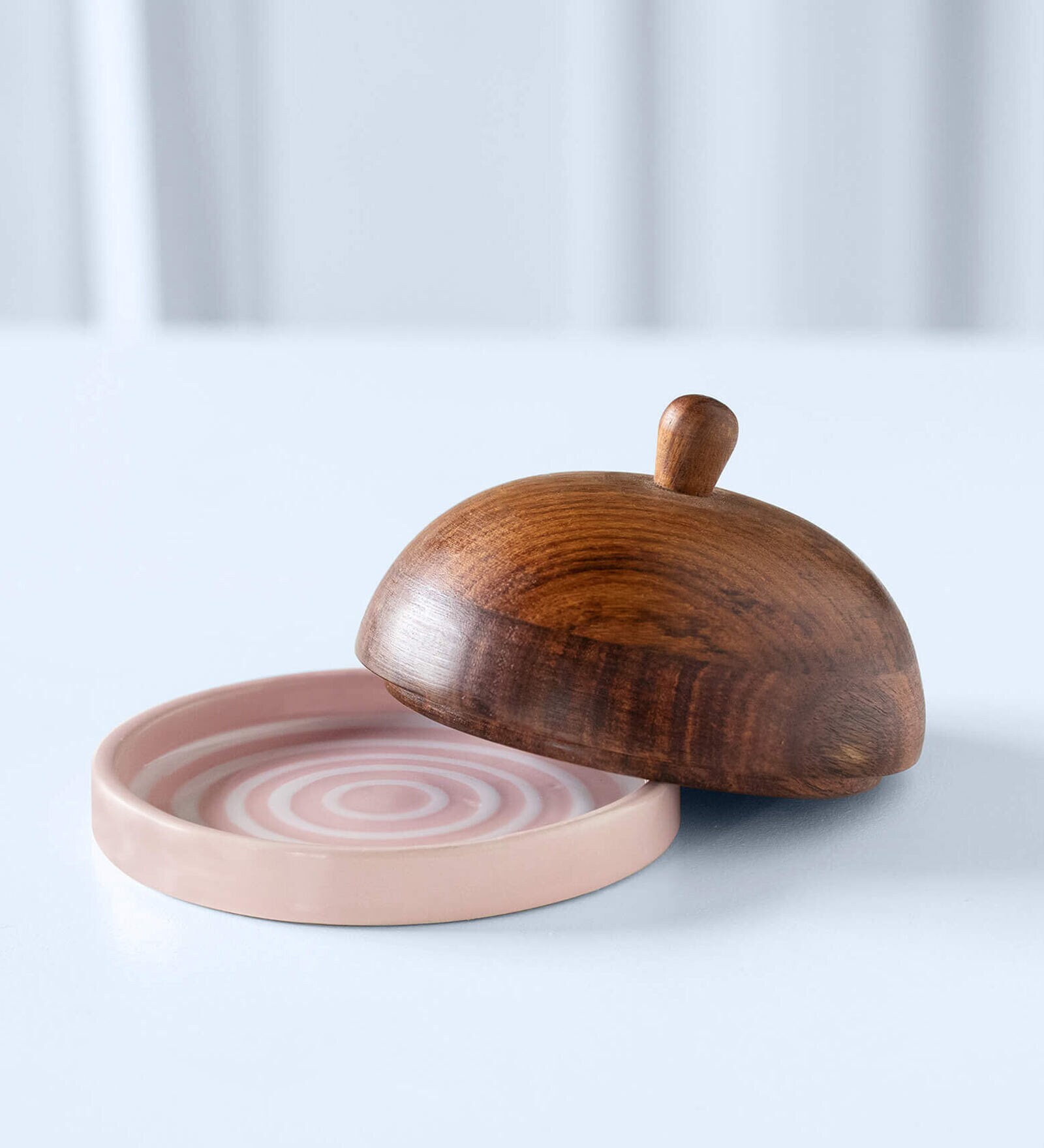 Buy Stripped Pink 0 Butter Dish with Cloche Online - Cloche - Kitchen ...