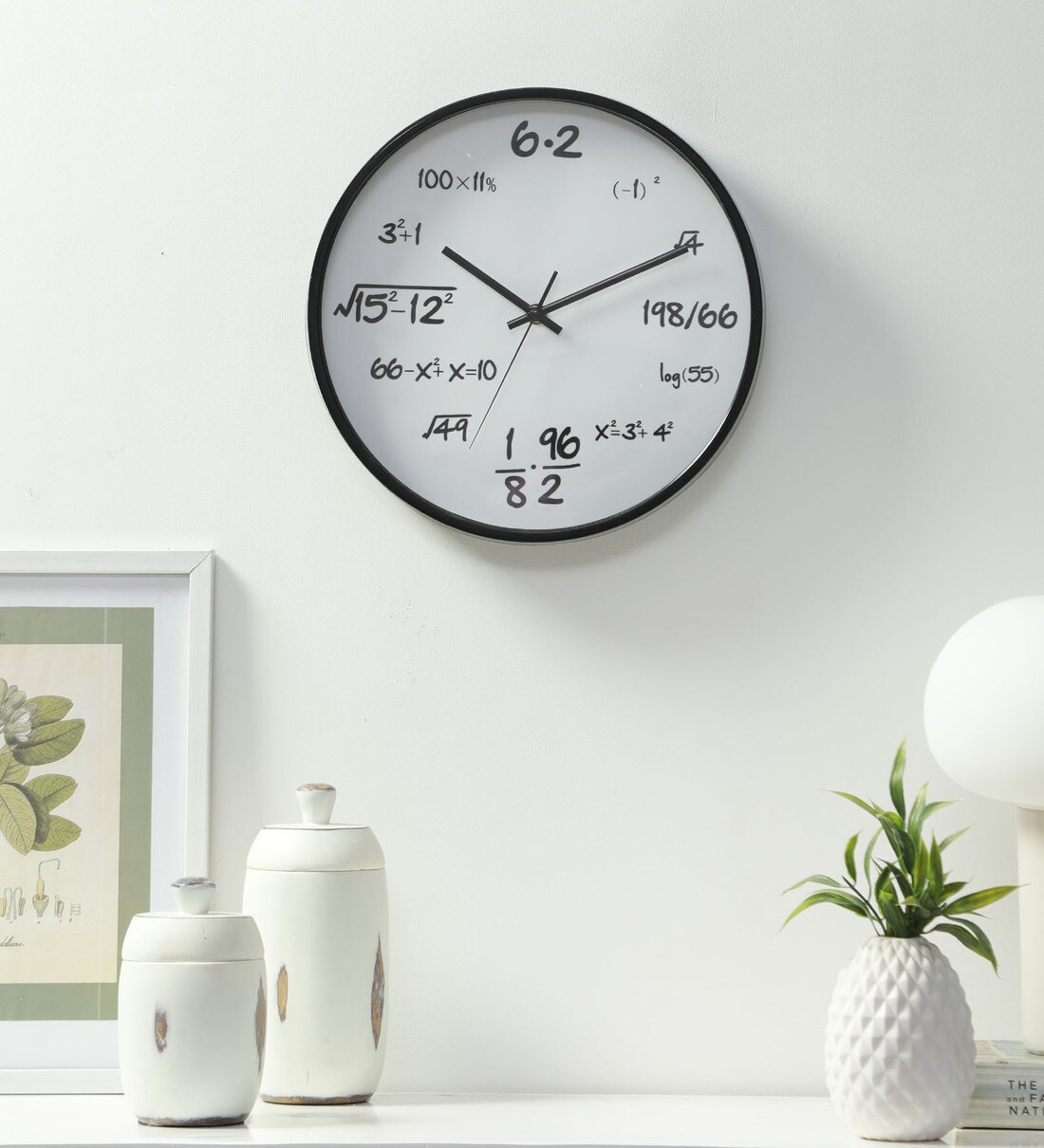 Buy White Plastic Mathematics Modern Wall Clock at 23% OFF by ...