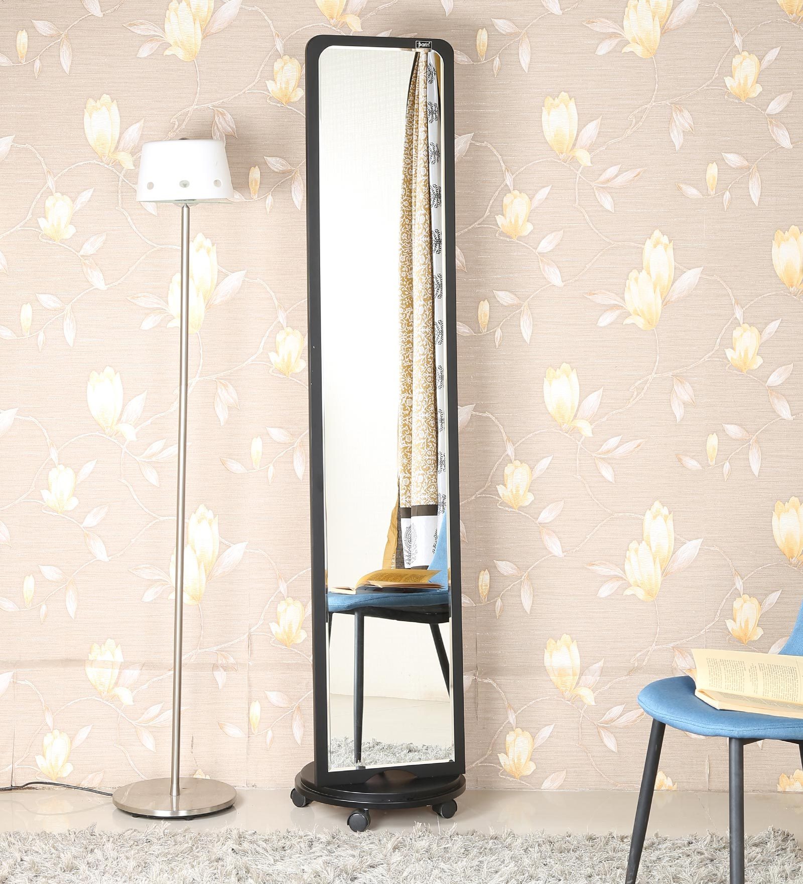 Buy Derby Standee Dresser with Revolving Mirror in Black Finish by ...