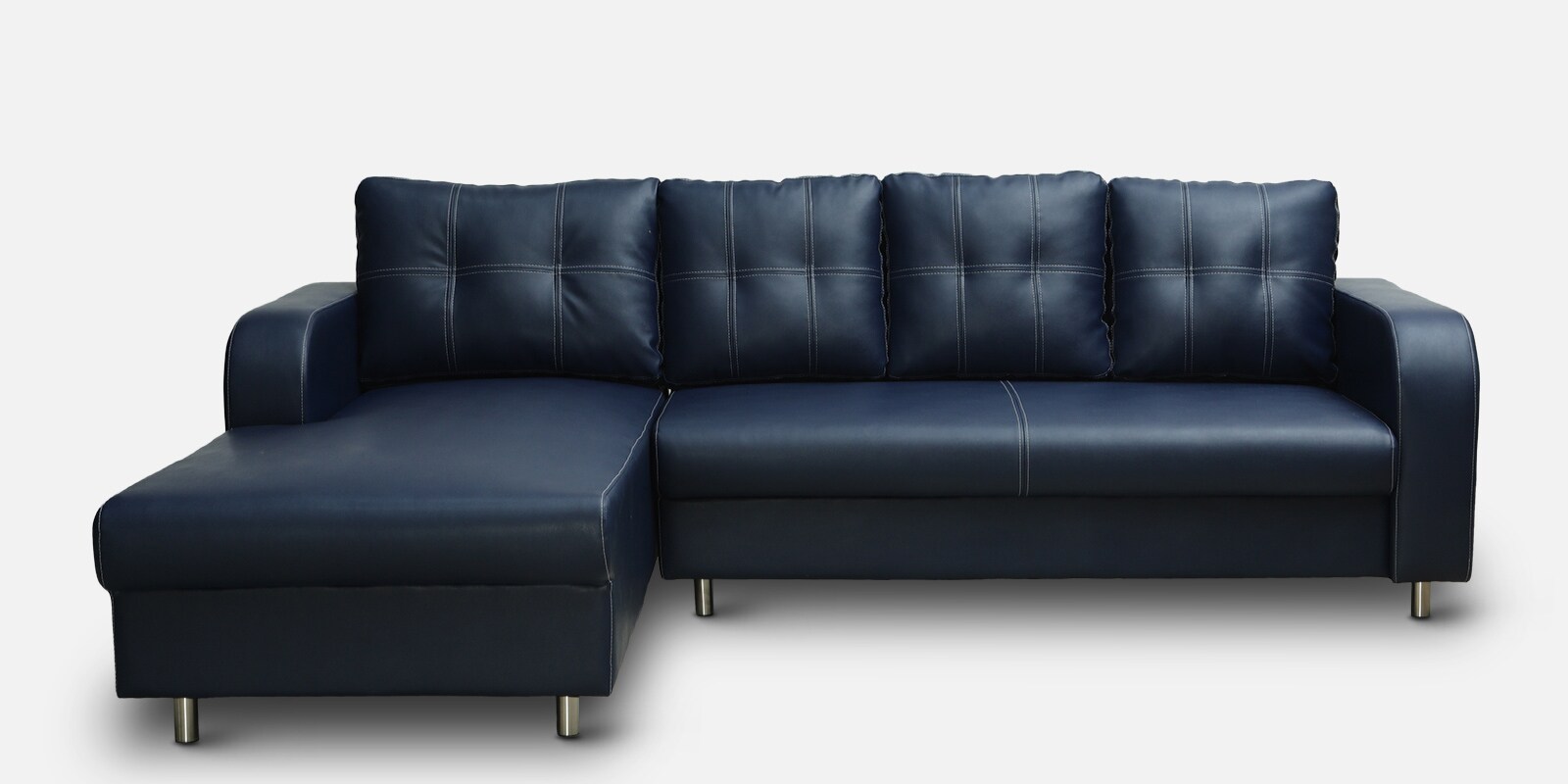Buy Tanaka RHS Sectional Sofa (3 + Lounger) In Imperial Blue Colour at ...