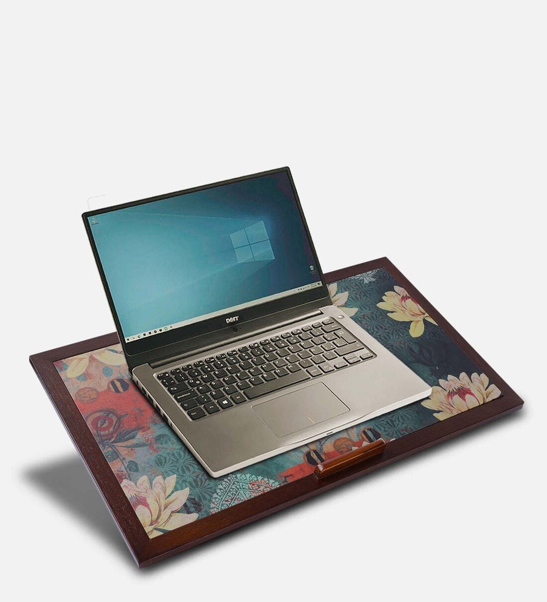 Buy Teak Wood Portable Laptop Table with Lotus Print at 48% OFF by ...