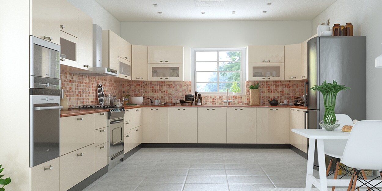Buy Thierry U Shaped Modular Kitchen Designed in MDF at 15% OFF by ...
