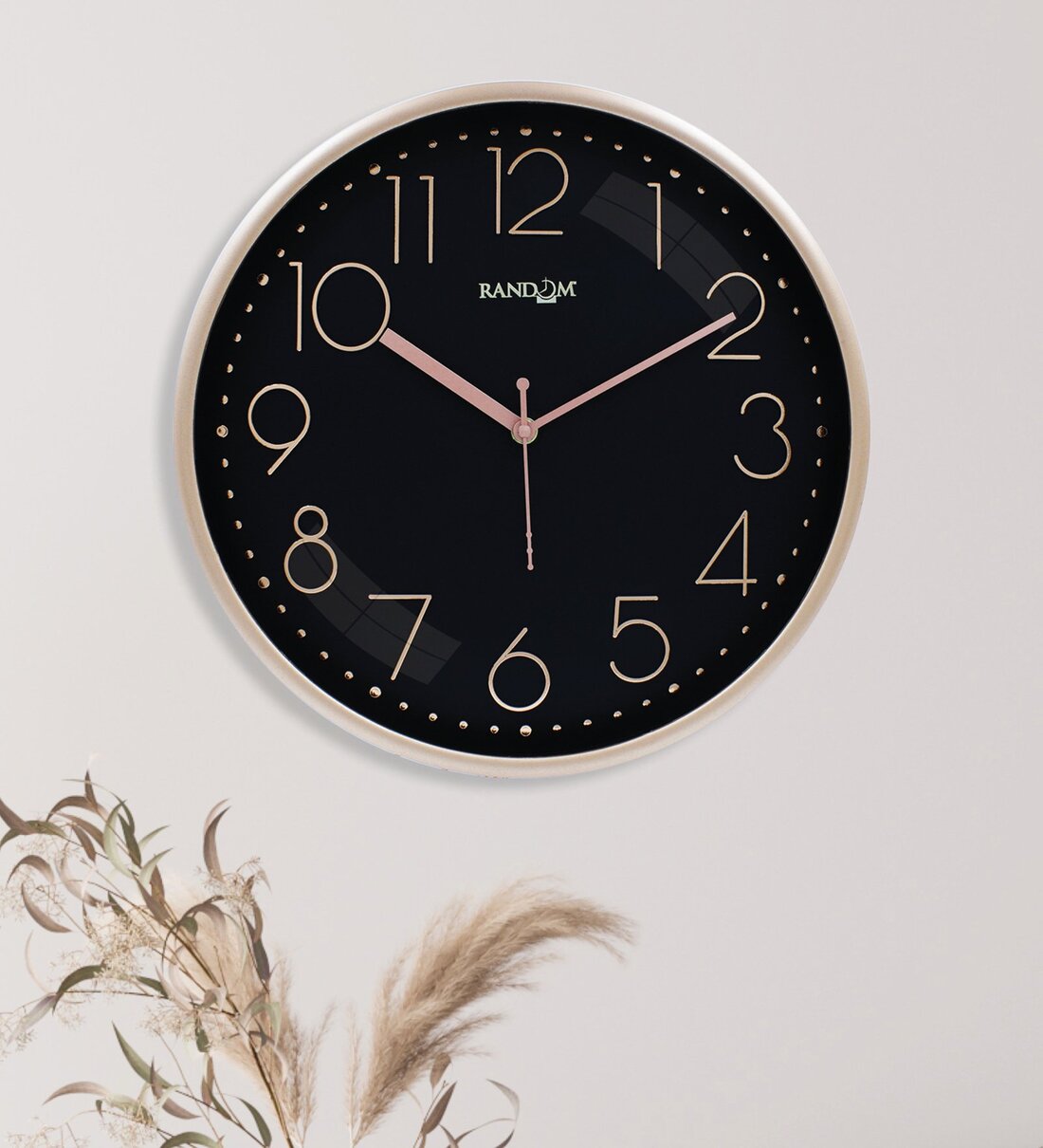Buy Tic Toc Black & Gold Plastic Mordern Wall Clock at 53% OFF by ...