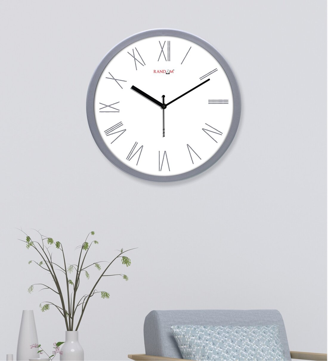 Buy Tic Toc Grey Plastic Modern Wall Clock by Random at 53% OFF by Random | Pepperfry