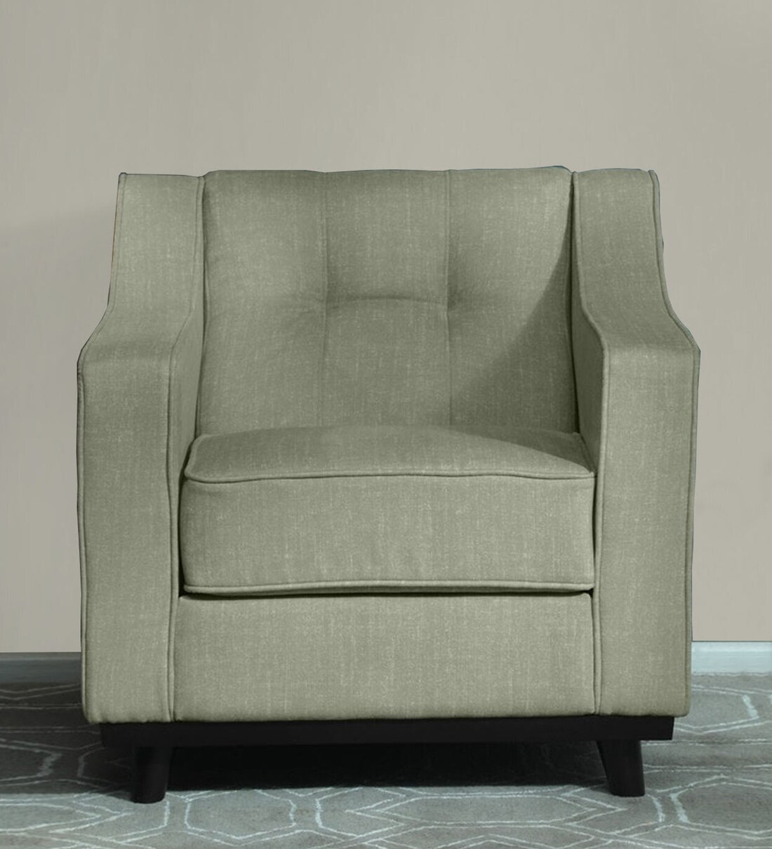 Buy Tignes Fabric 1 Seater Sofa In Indigo Beige Colour at 3% OFF by ...