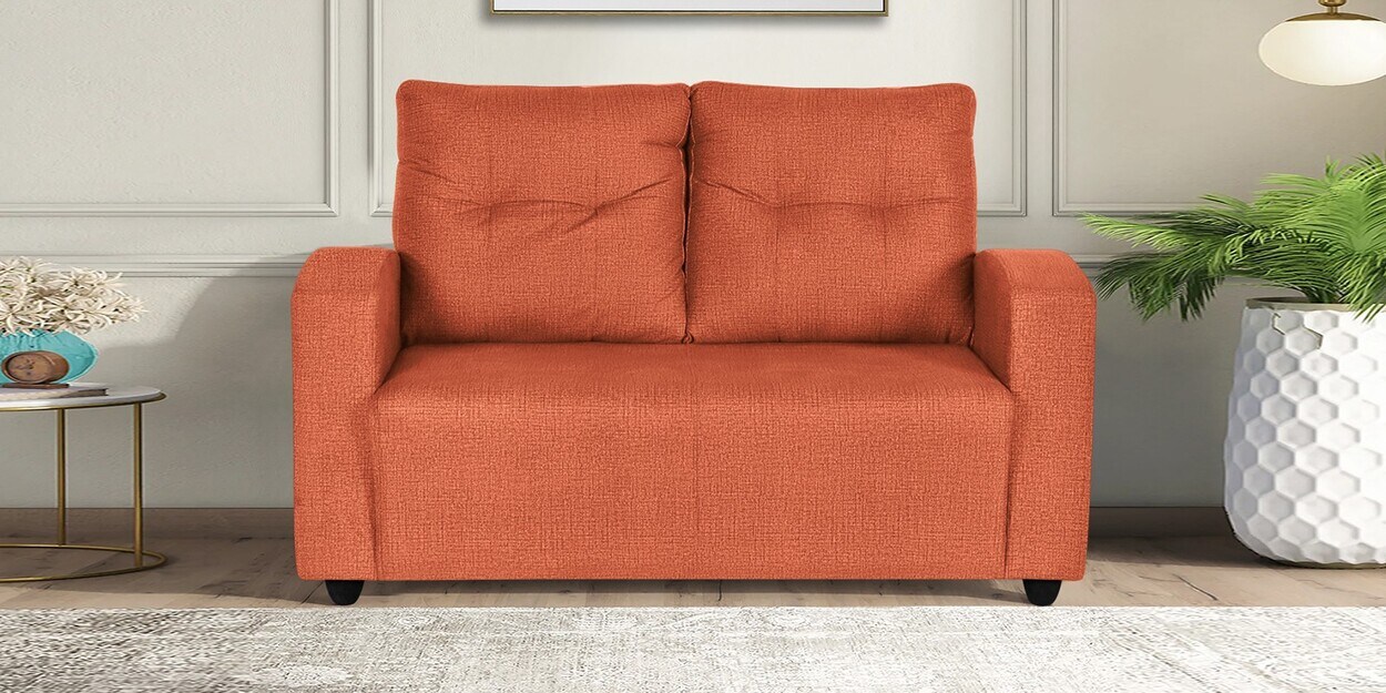 Buy Topaz Fabric 2 Seater Sofa In Terracotta Colour at 68% OFF by Trevi ...