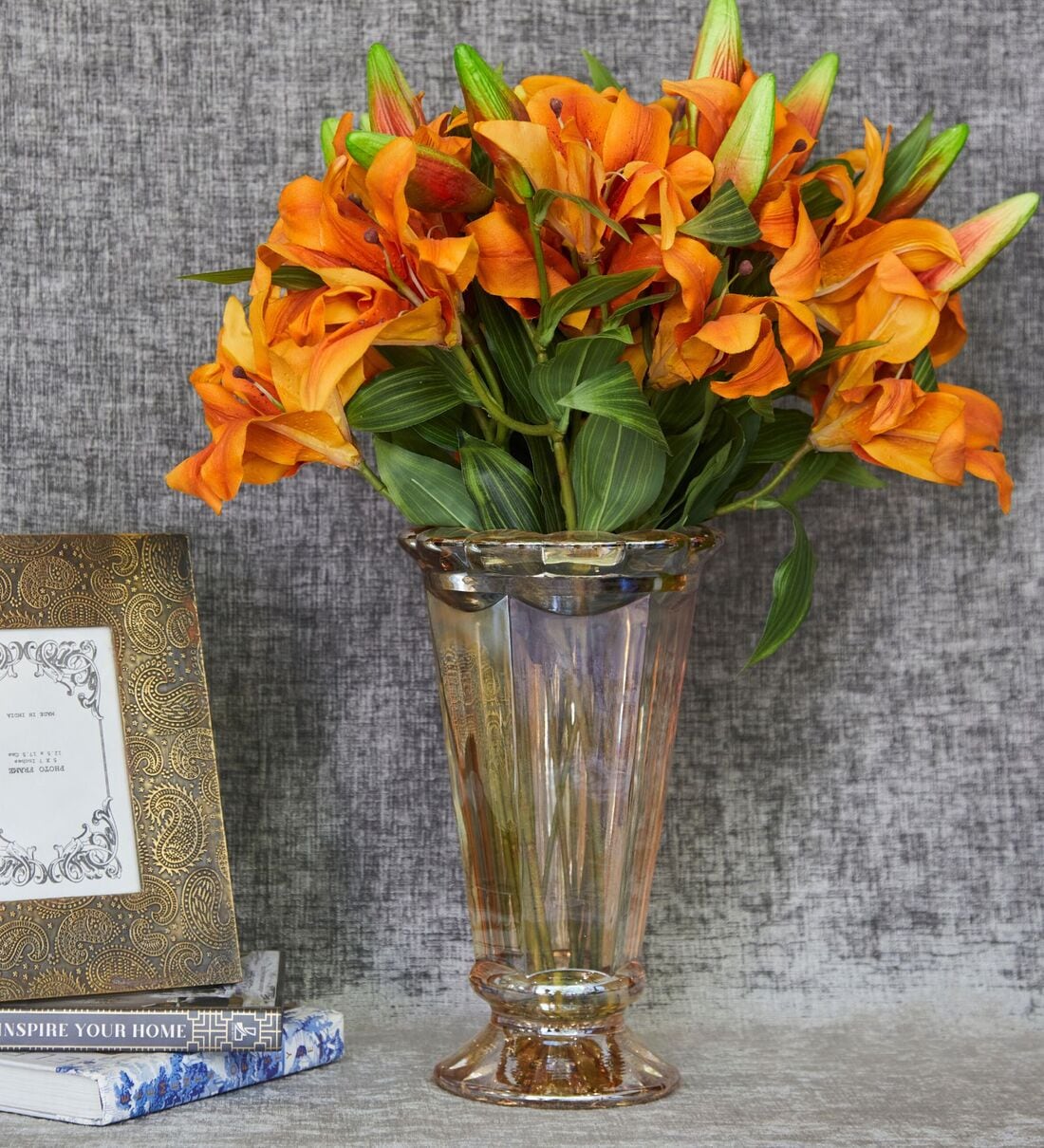 Buy Transparent Peach Glass Vases at 13% OFF by LEELATHESTORE | Pepperfry