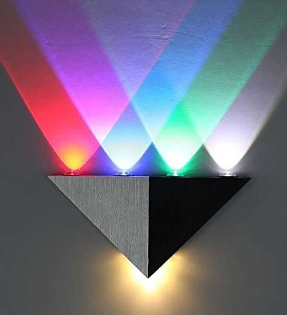 Buy Triangle Up Down 5 Watt Black Colour Metal & Glass LED Outdoor Wall ...