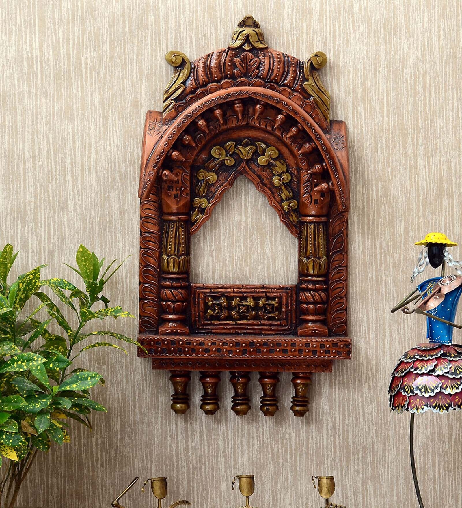 Buy Traditional Pattern 27 X 14 Inch Wooden Jharokha Online - Jharokhas ...
