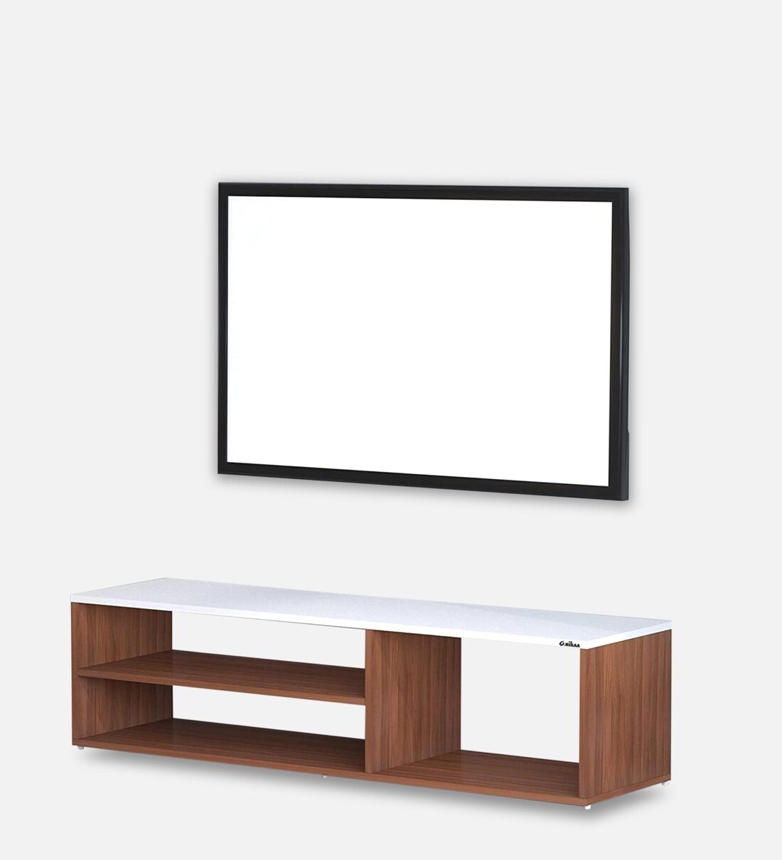 Buy Tyler TV Console For TV Upto 60\ in Walnut White Finish at 17% OFF ...