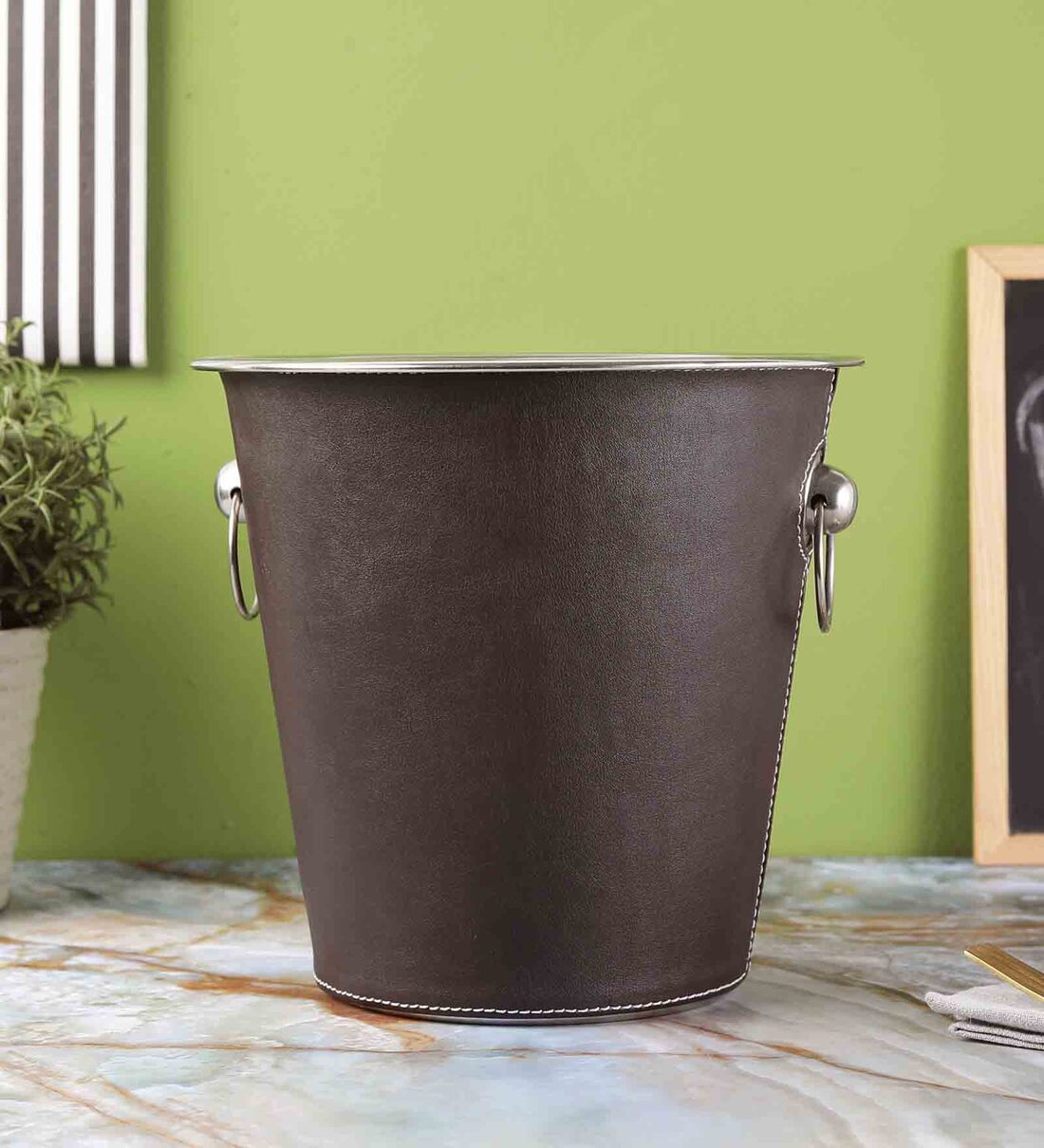 Buy Vintage Faux Leather Ice Bucket by The Decor Mart at 23% OFF by The ...