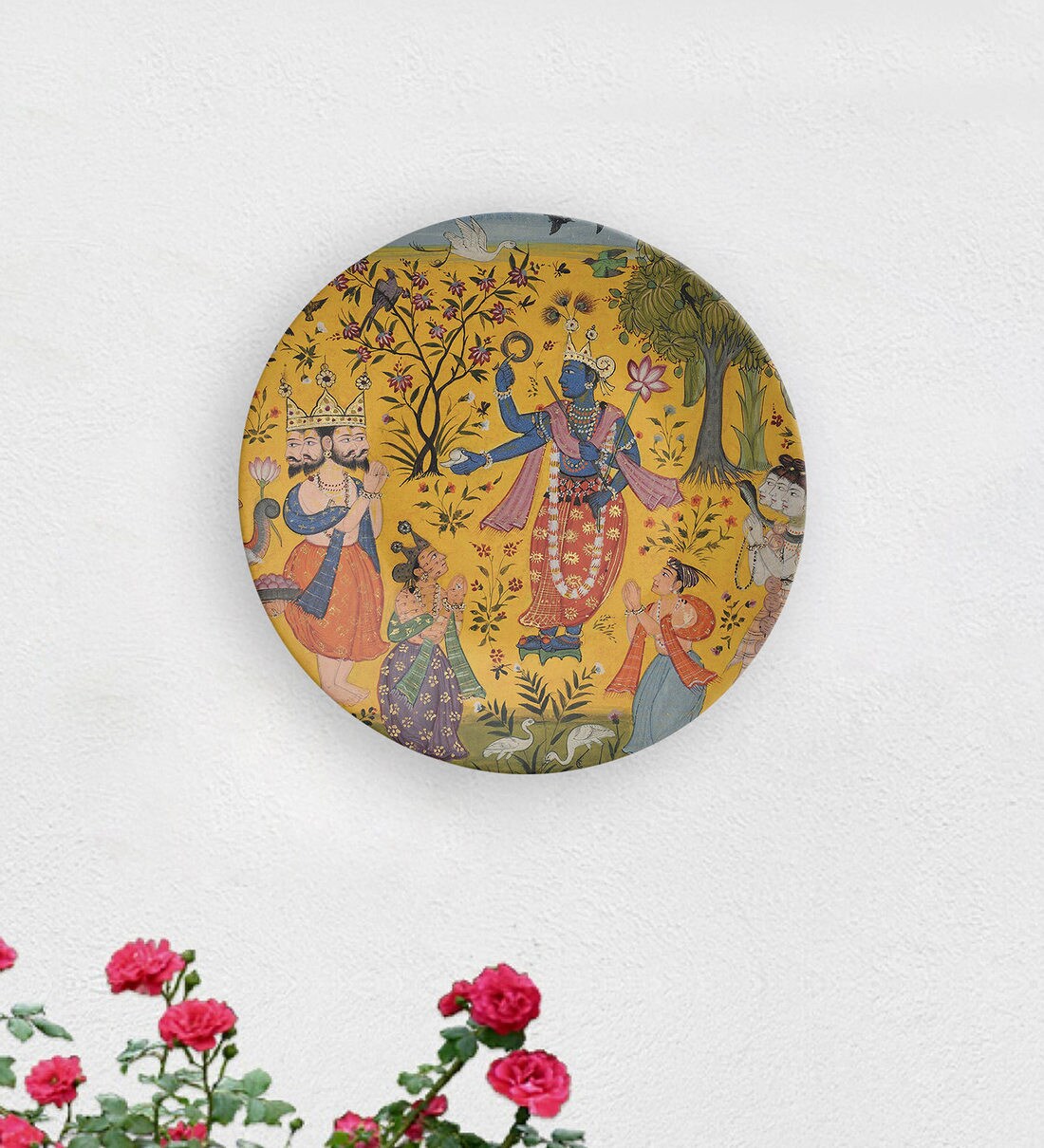 Buy Yellow Vishnu Avatar Ceramic Decorative Wall Plate at 23% OFF by ...
