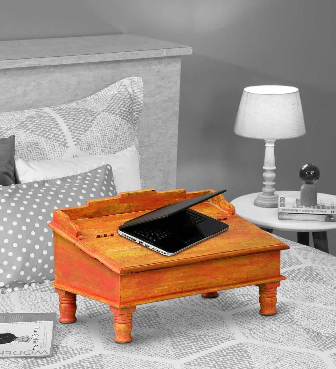 Buy Vriksha Solid Wood Portable Table In Multi-Colour Online - Portable ...