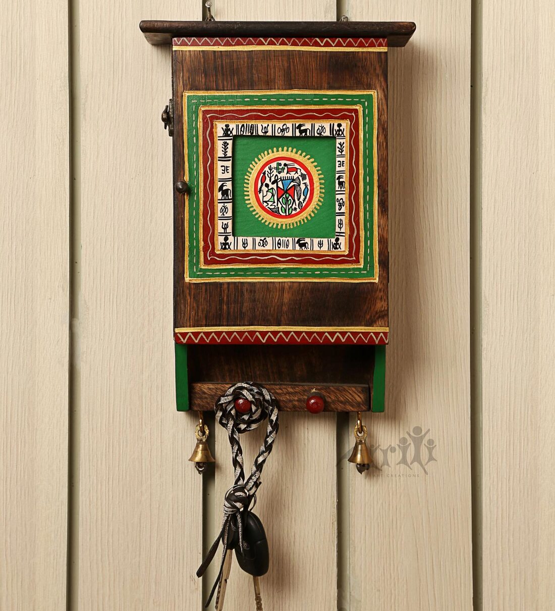 Buy Warli In Springs Wood Box Key Holder Online - Key Holders - Key ...