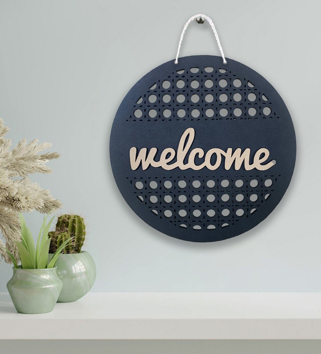 Buy Welcome Black MDF Wall Art by Art Street at 67% OFF by Art Street ...