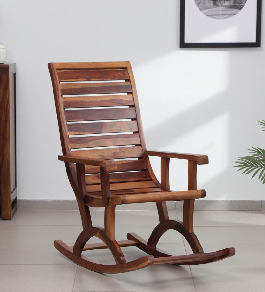 Buy Wellesley Sheesham Wood Rocking Chair in Scratch Resistant Rustic ...