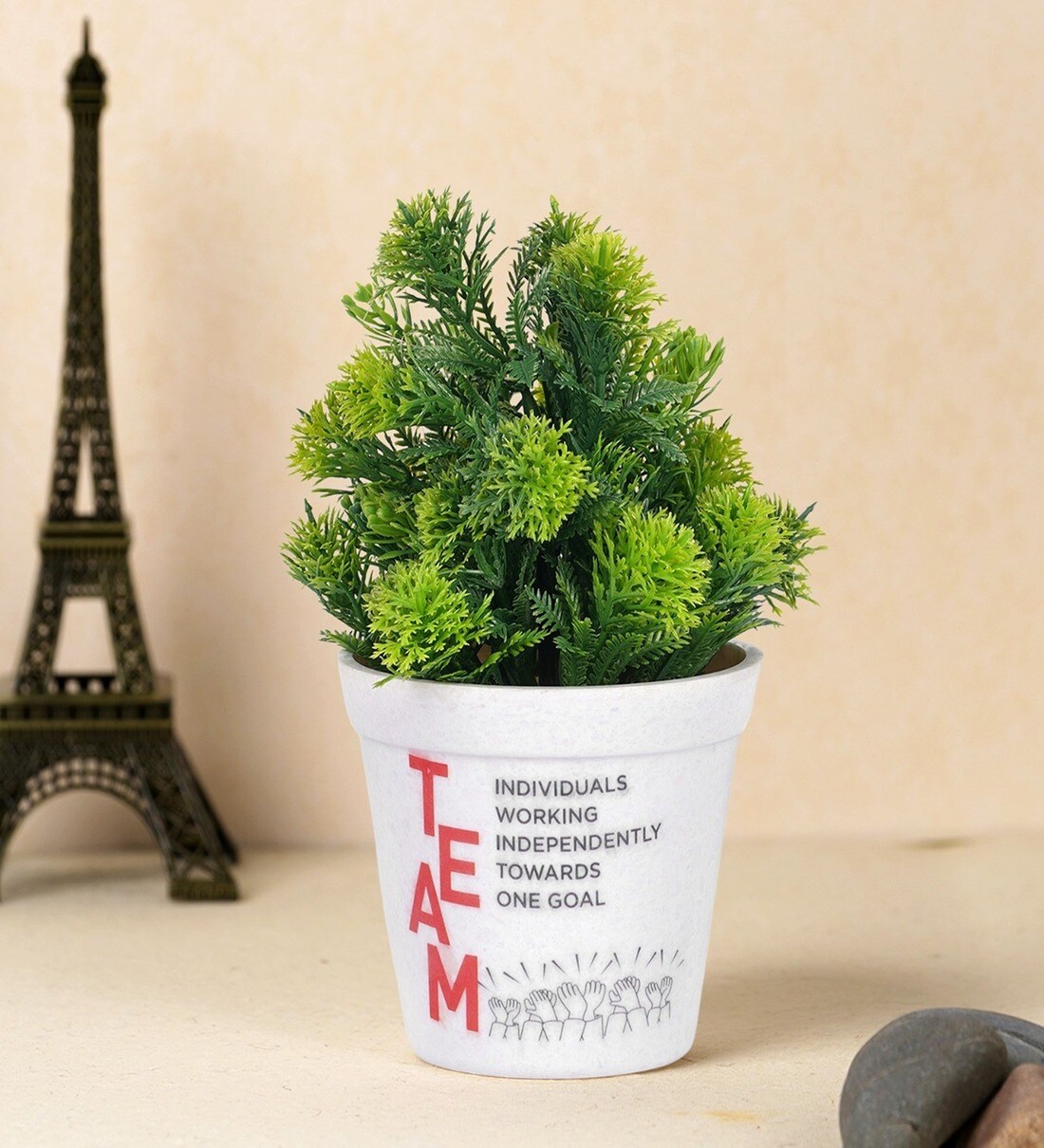 Buy White Melamine Desk Pot at 66% OFF by Ecofynd | Pepperfry