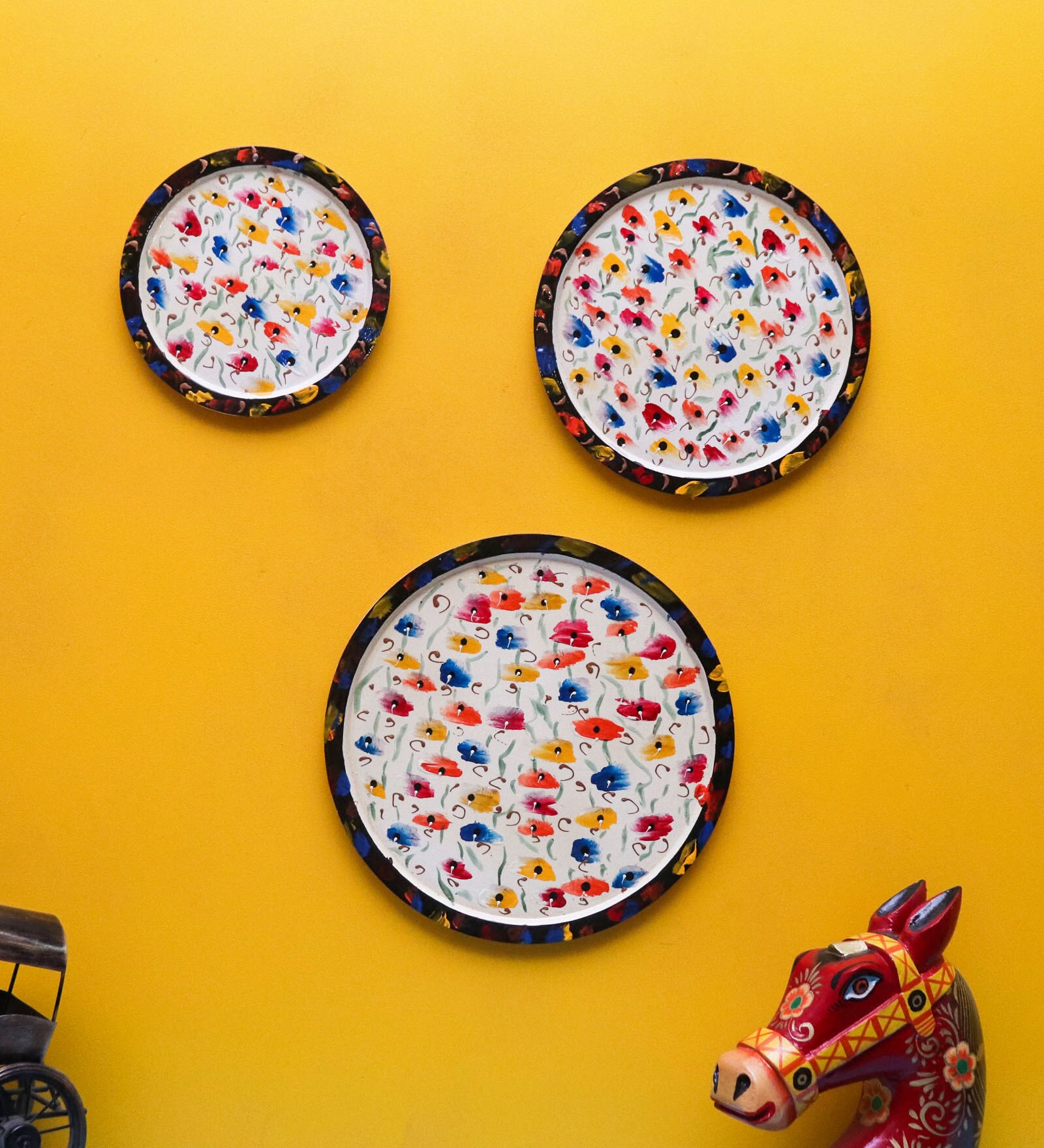 Buy White Mdf Wooden Wall Decor Plates - Set Of 3 at 23% OFF by Art of ...