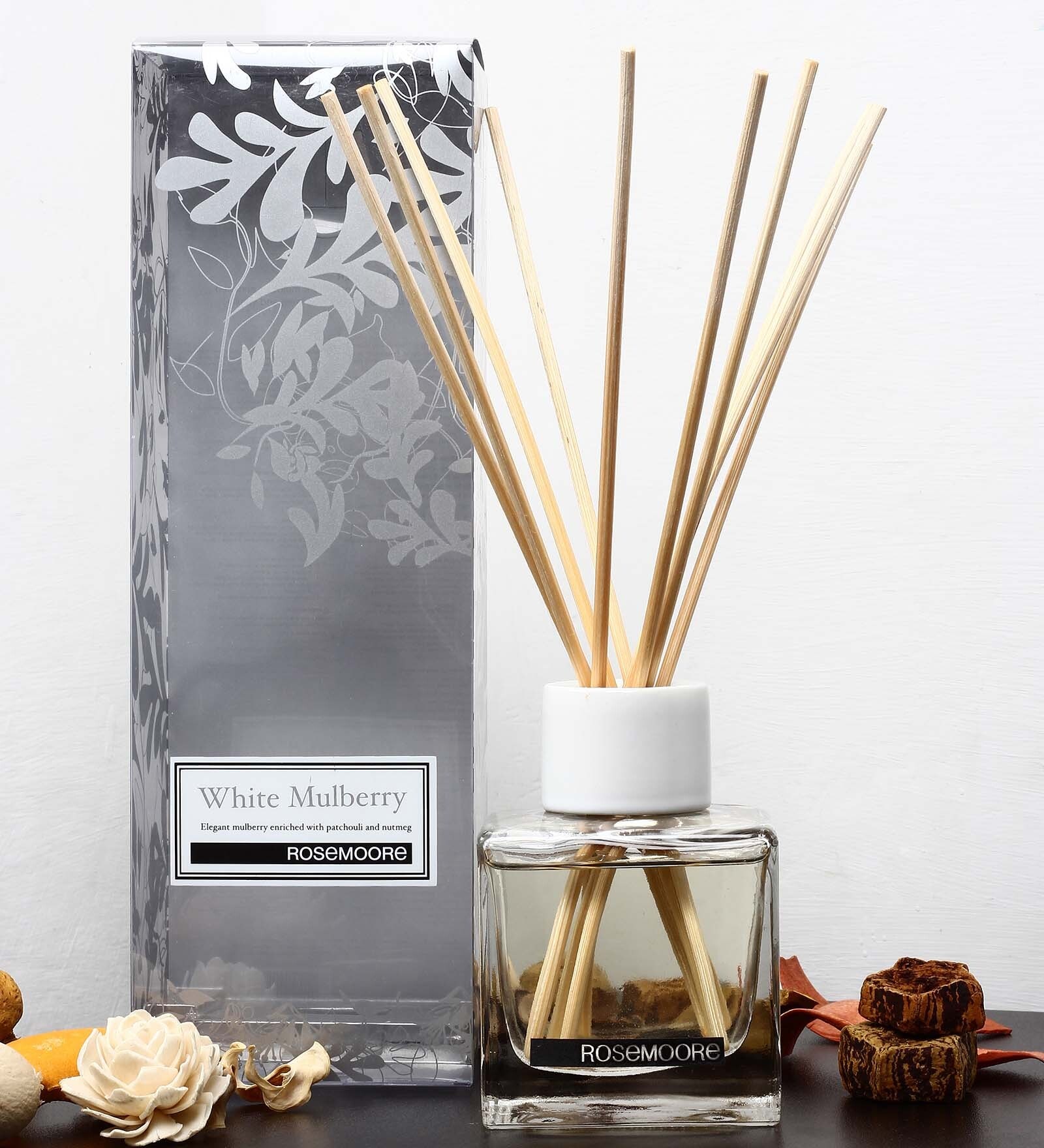 Buy White Mulberry Scented Reed Diffuser Set at 27% OFF by Rosemoore | Pepperfry