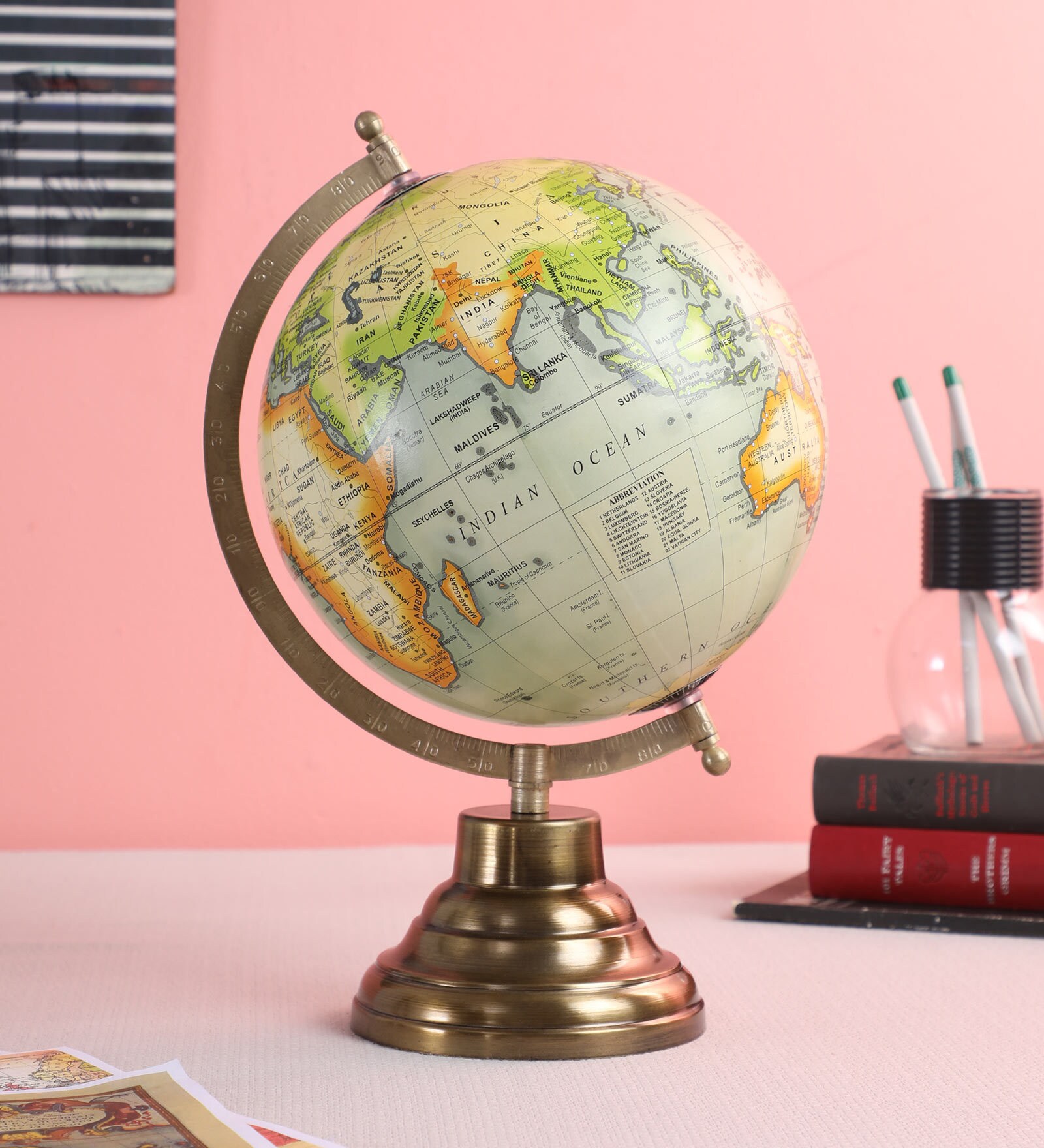 Buy White Plastic Antique Geographical Map Table Globe at 29% OFF by ...