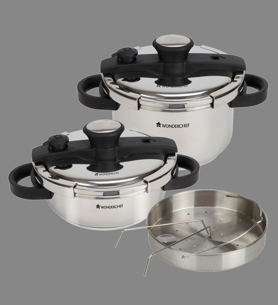 Buy Stainless Steel Easy Lock Pressure Cooker 3L+ 5L Combo Online ...