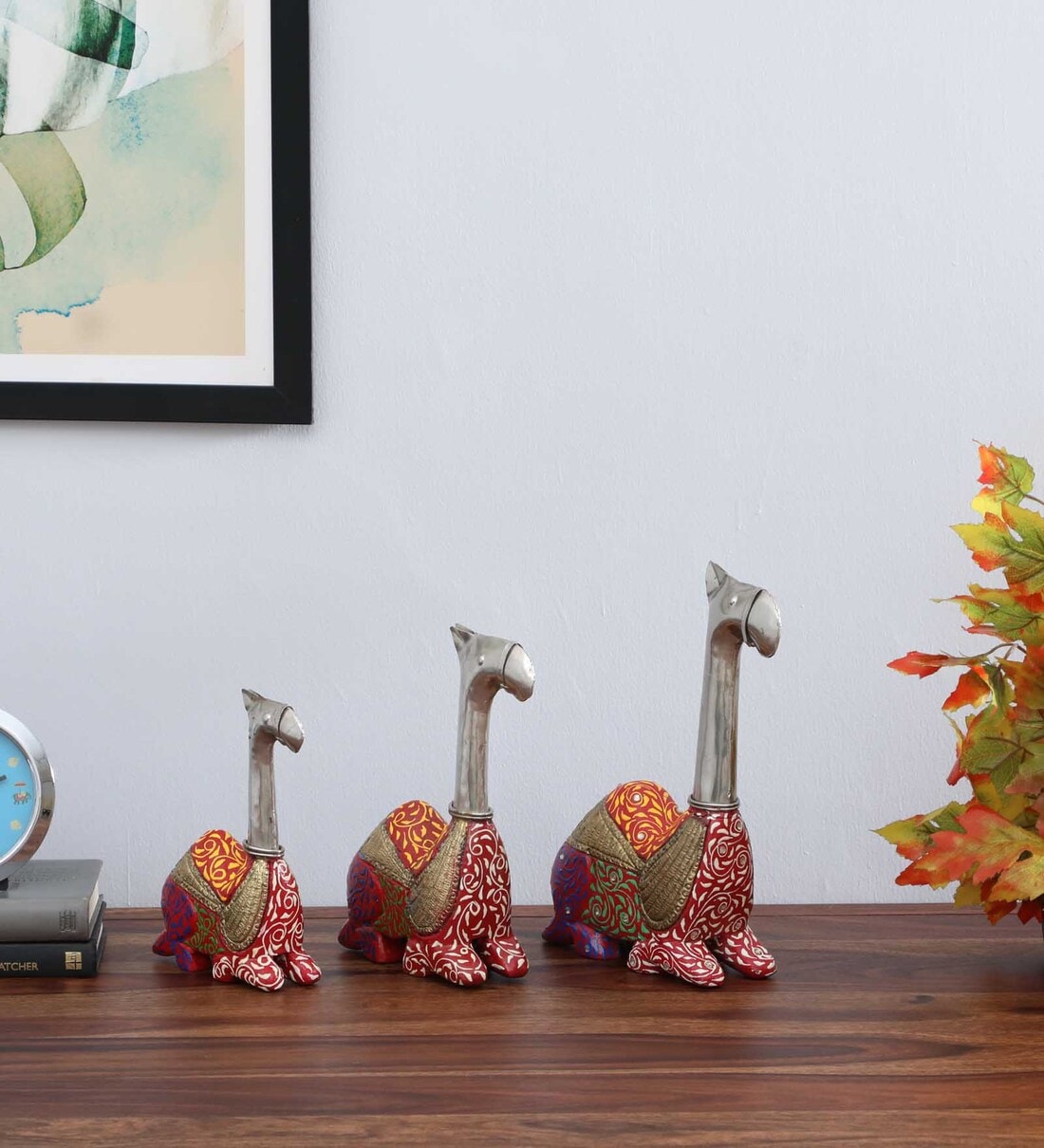 Buy Wooden Handpainted Camel Table Decor Set Of 3 at 31% OFF by Ujjwal ...