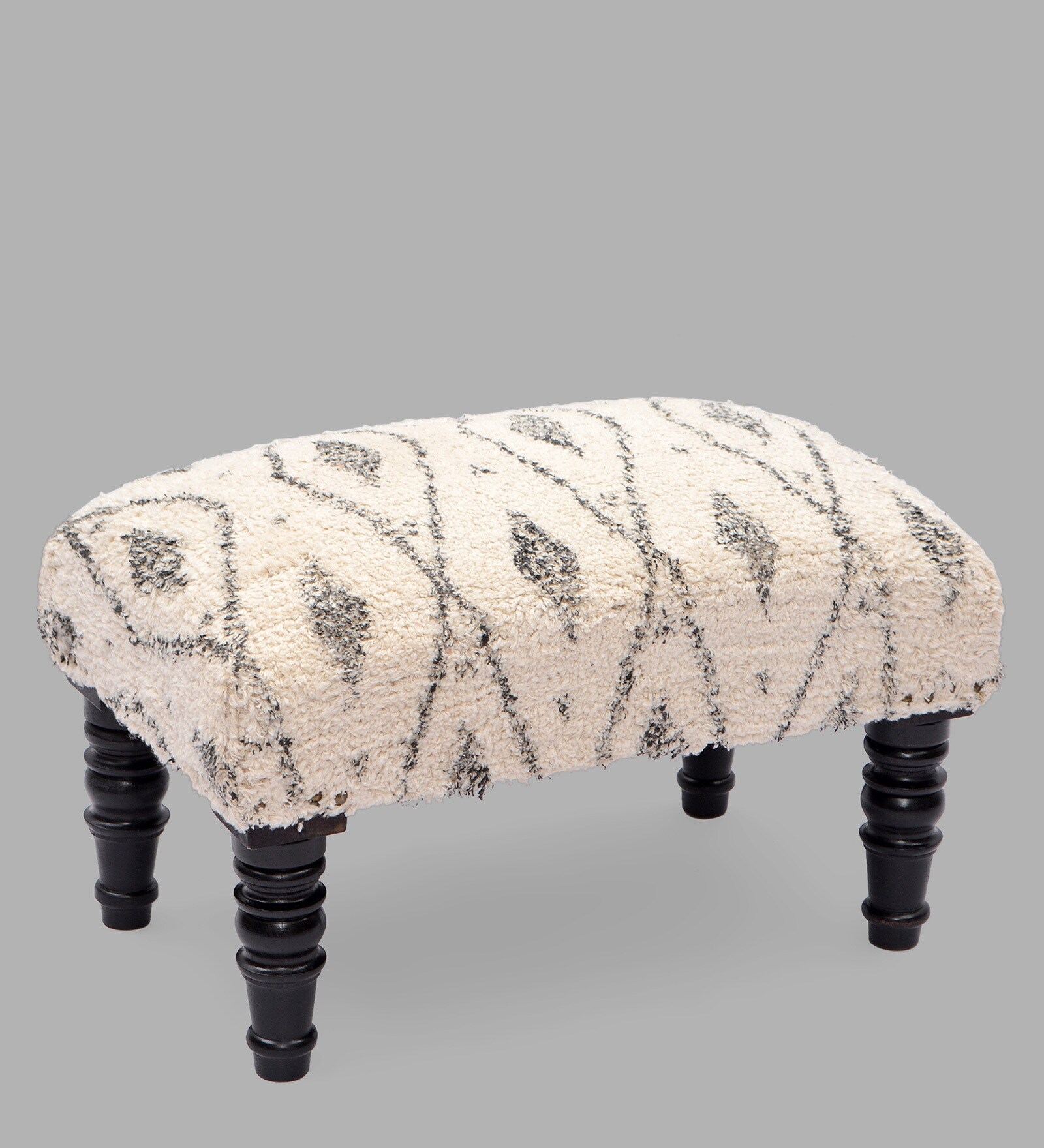 Buy Wooden Foot Stool In Off White Colour at 23% OFF by Natural Furnish ...