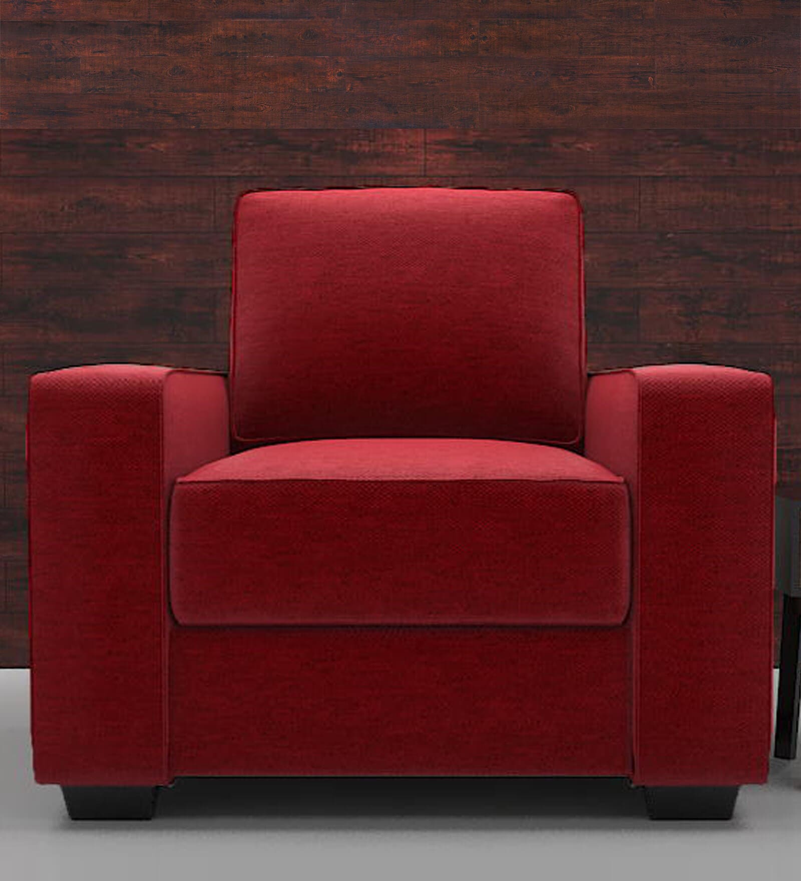 Buy Yale One Seater Sofa in Red Colour by CustomFurnish Online - 1 ...