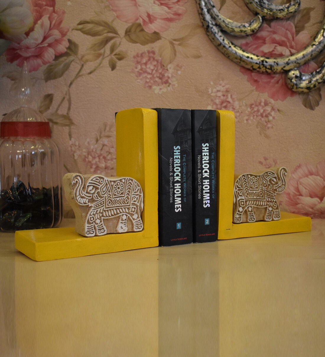 Buy Yellow Mdf Elephant Bookend Online - Bookends - Table Organizers ...