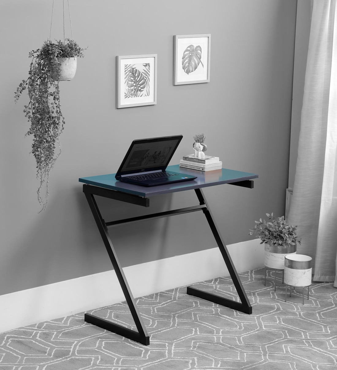 Buy Zed Study Table in Black & Grey Finish at 28% OFF by VOF | Pepperfry