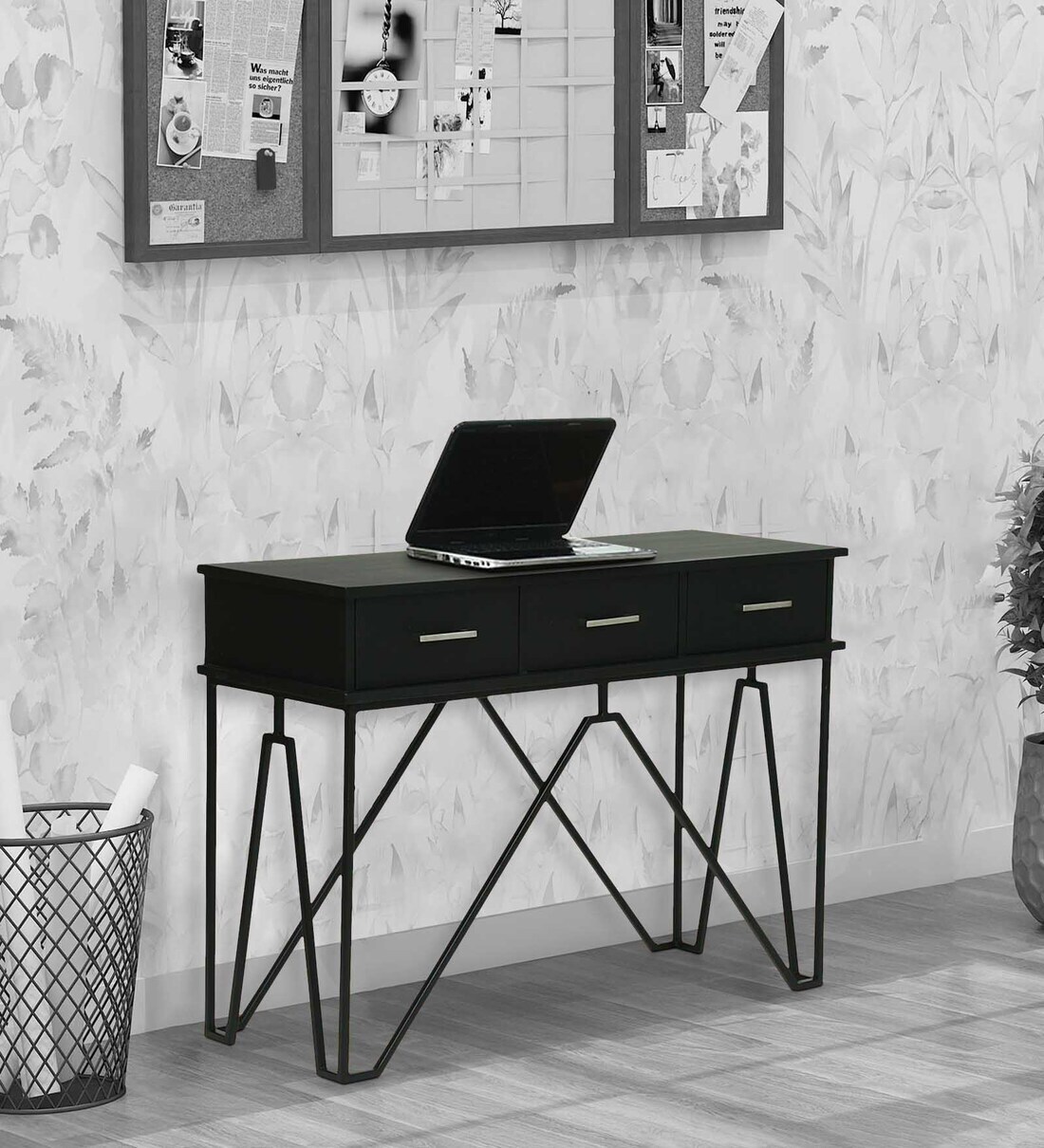Buy Ziggy Metal Study Table In Black Colour at 15% OFF by Bohemiana ...