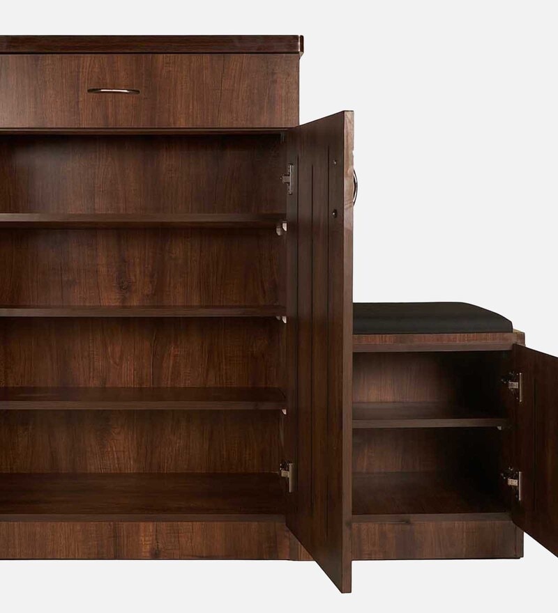 Nilkamal Metro Door Engineered Wood Shoe Cabinet (Walnut)